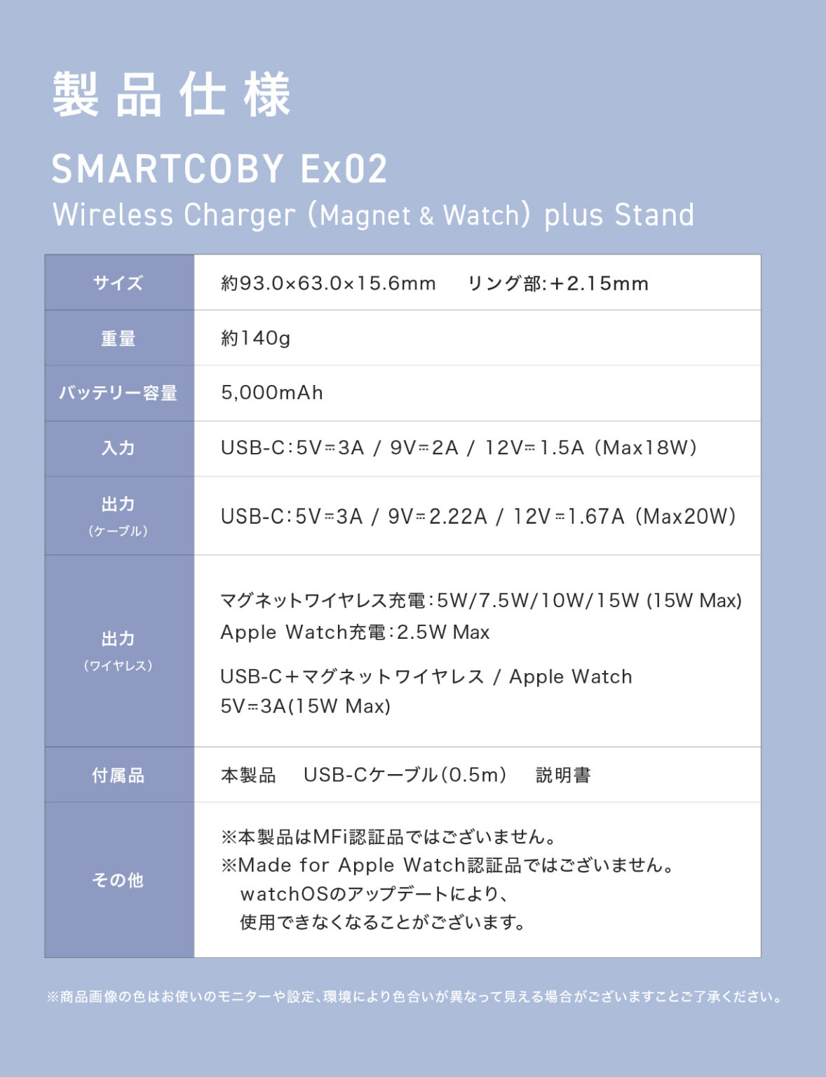 SMARTCOBY Ex02 Wireless Charger(Magnet & Watch) plus Stand | 株式会社CIO（シーアイオー）公式HP 充電器・モバイルバッテリーメーカー